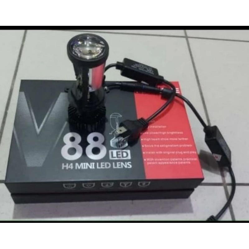 Jual Bohlamp lampu mobil H4 Mini projie macrone V88 super terang | Shopee Indonesia