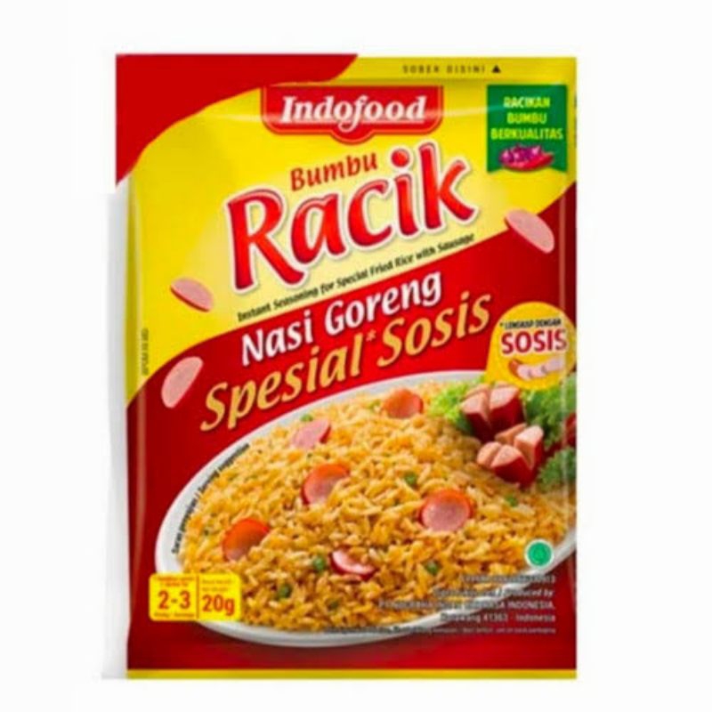 Jual Indofood Bumbu Racik Nasi Goreng Spesial Sosis 10 x 20g | Shopee ...