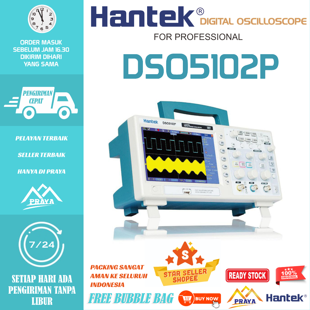 Jual Digital Oscilloscope HANTEK DSO5102P DSO-5102P DSO2D10 DSO-2D10 2 ...
