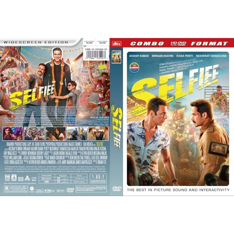 Jual dvd Selfiee 2023 {OD DTS R1} {Action, Comedy} {Akshay Kumar, Mrunal Thakur, Nushrratt ...