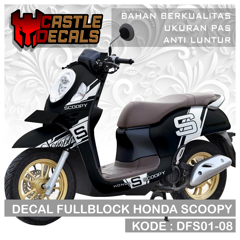Jual STIKER DECAL SCOOPY STICKER FULL BLOK - STIKER ALL NEW SCOOPY 2021 ...