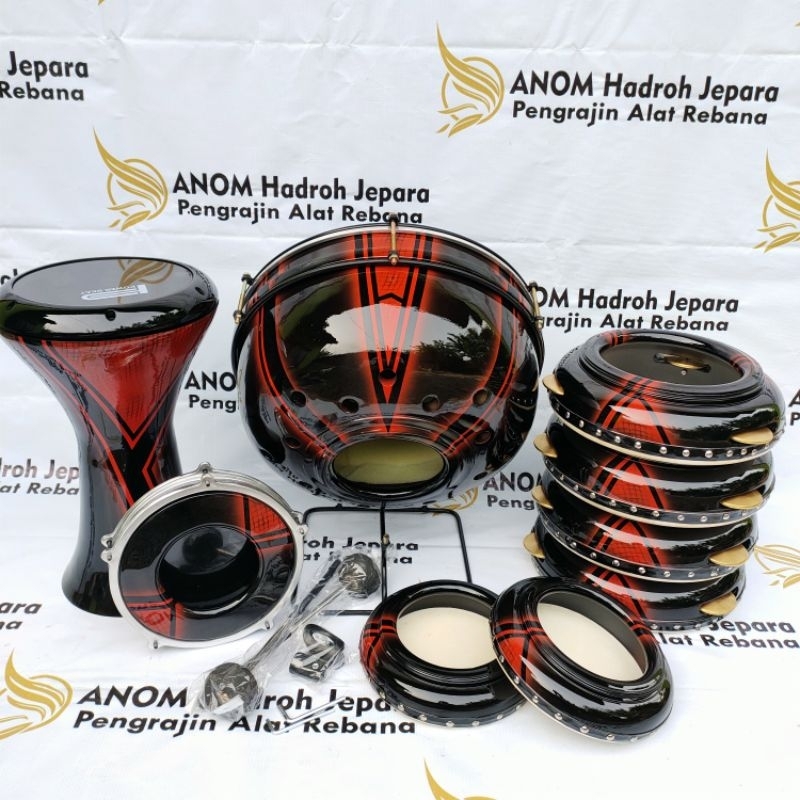 Jual Alat hadroh 1 Set Produk Jepara Bahan Kayu Mahoni Darbuka 9 inch ...