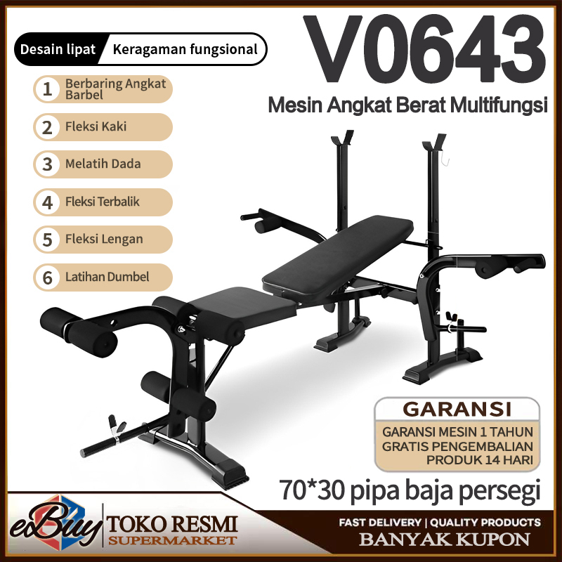 Jual e-Buy Multi-fungsi Bench Press Alat Angkat Berat Peralatan ...