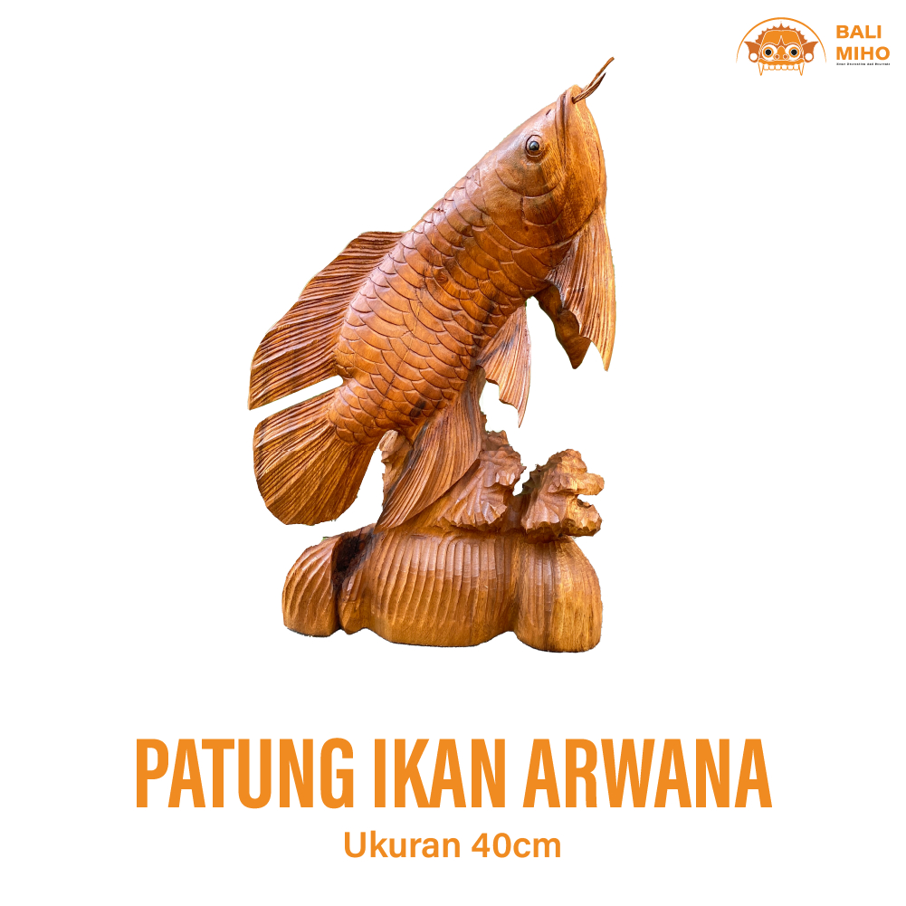 Jual Patung Ikan Arwana Kayu - Patung Ikan Kayu - Arwana Kayu - Patung ...