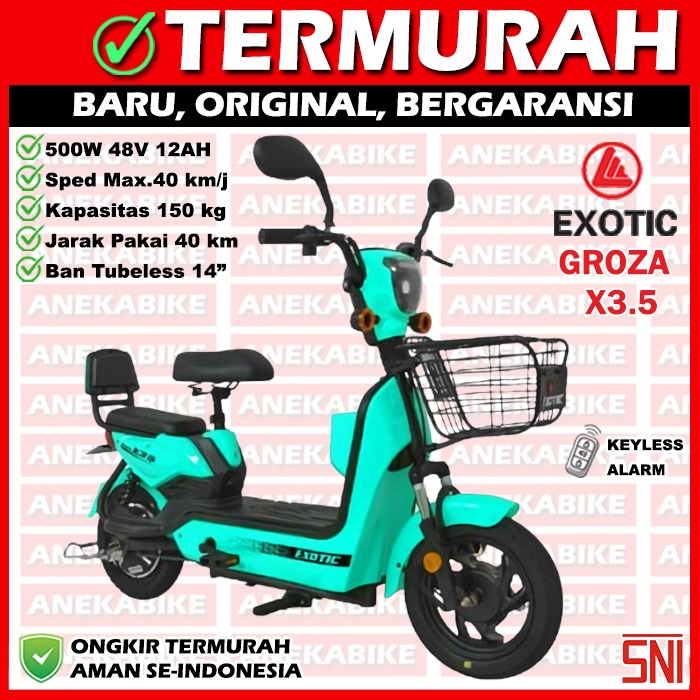 Jual Sepeda Listrik Exotic Groza X3.5 E-Bike Dewasa | Shopee Indonesia