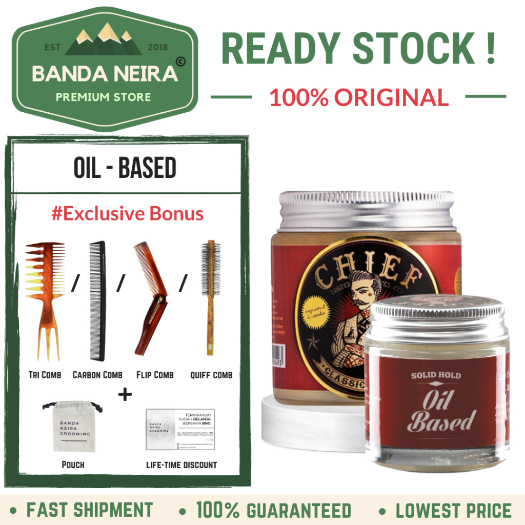 Jual CHIEF Red Oil Based Oilbased Pomade Strong Hold | Shopee Indonesia