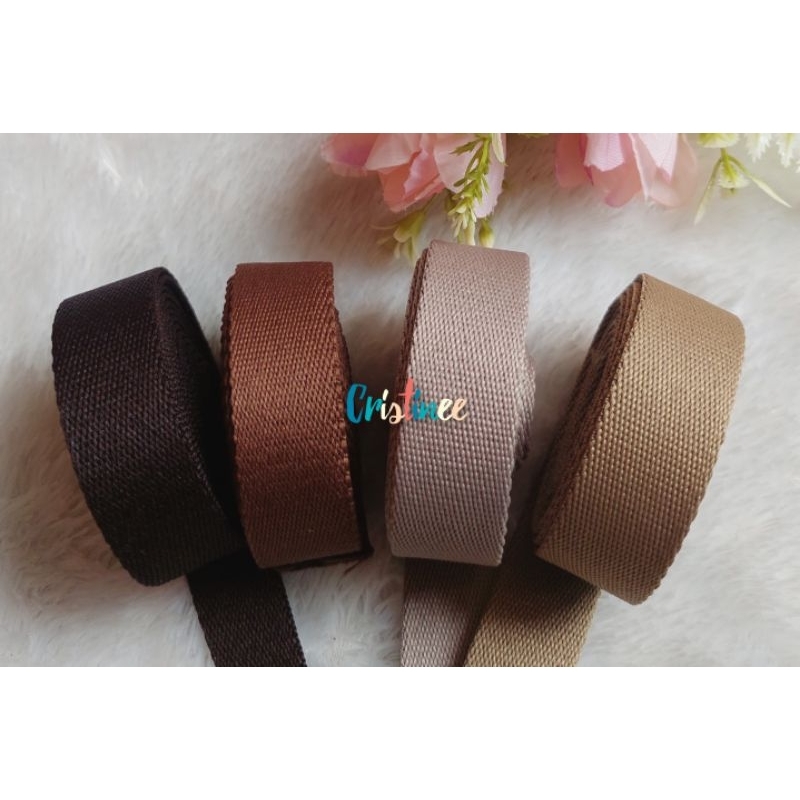 Jual Tali webbing poly katun lebar 2,5cm (per meter) | Shopee Indonesia
