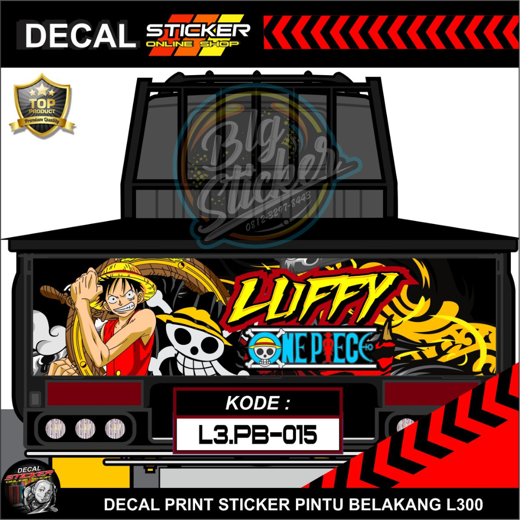 Jual STIKER OMBENG PICKUP ONEPIECE DECAL PRINT STICKER VARIASI L300 ...