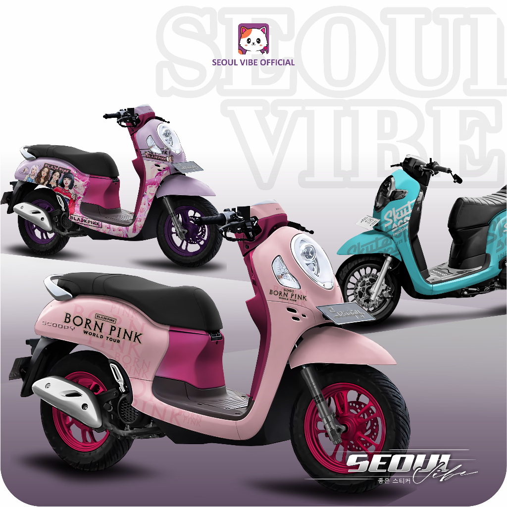 Jual Decal stiker New Scoopy fi 2015 2019 2022 2023 Full body Pink ...