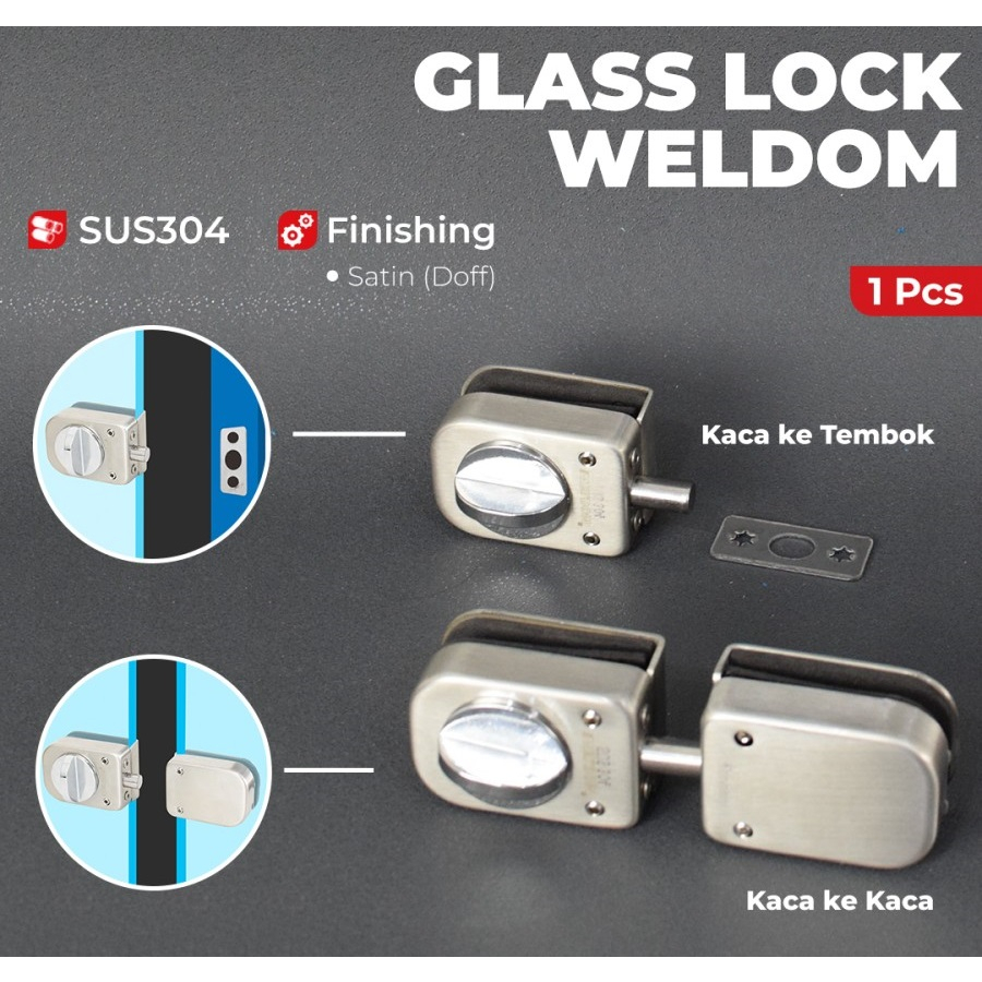 Jual Grendel Pintu Kaca / Glass Door Lock, Grendel pintu kaca weldom ...