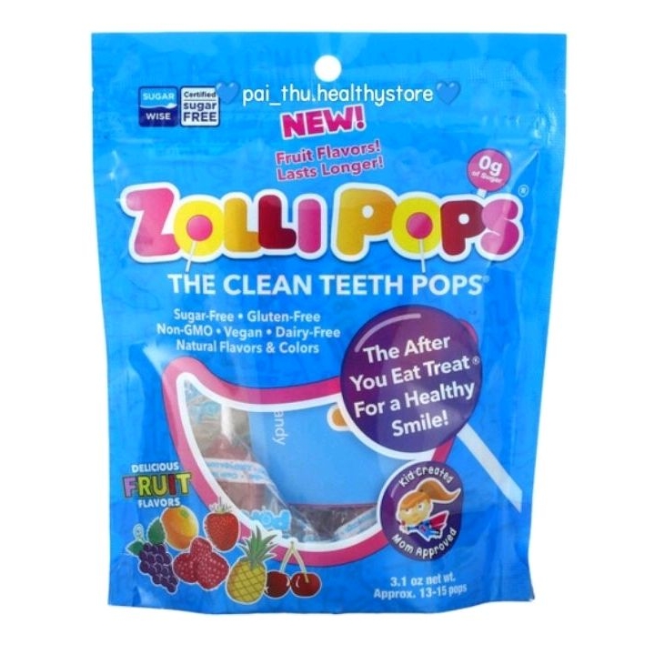 Jual Zollipops The Clean Teeth Pops, Zollipop Permen Lolipop Sugar Free ...