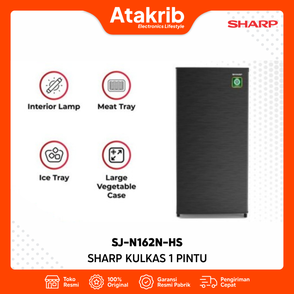 Jual SHARP KULKAS 1 PINTU SJ-N162N-HS Kapasitas 133 Liter | Shopee Indonesia