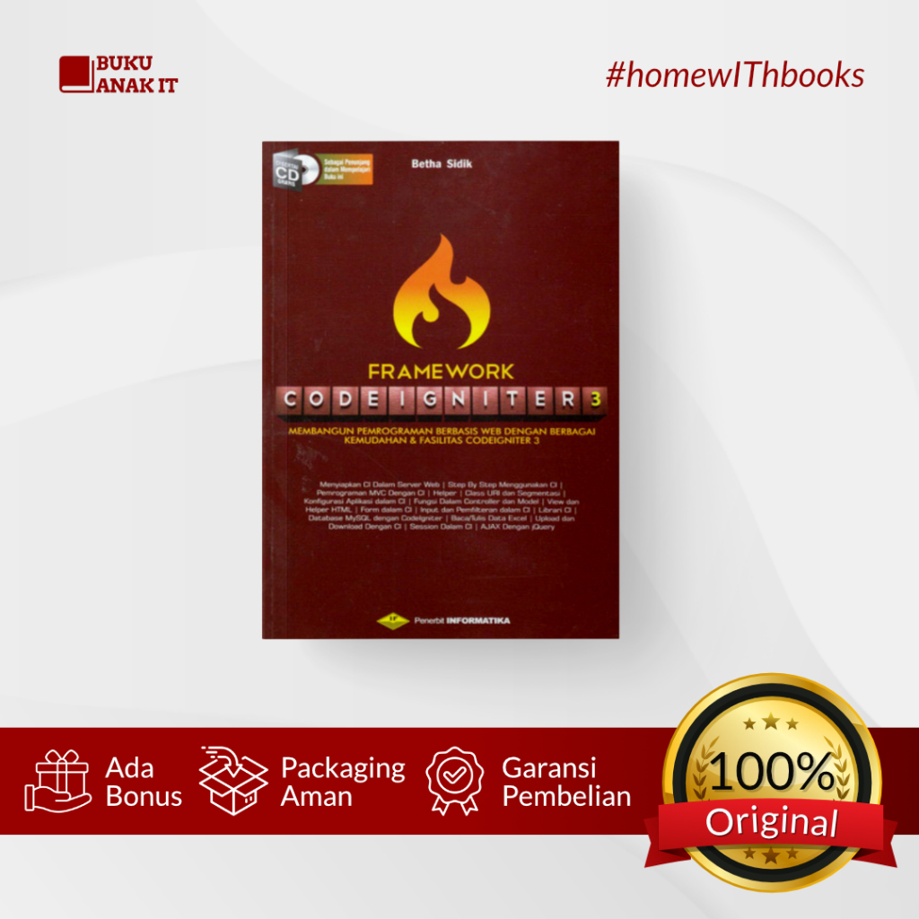 Jual BUKU FRAMEWORK CODEIGNITER 3 MEMBANGUN PEMROGRAMAN BERBASIS WEB ...