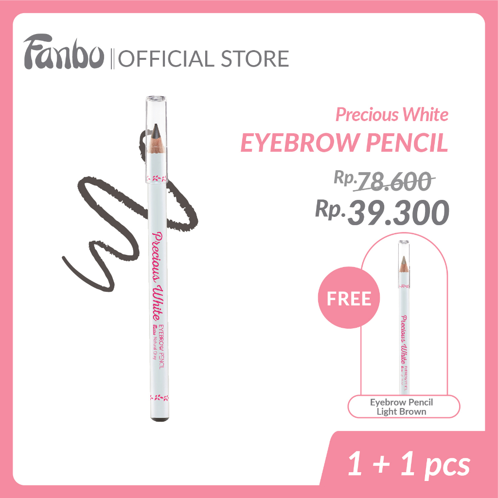 Jual Fanbo Precious White Eyebrow pencil Natural Gray - Pensil Alis ...