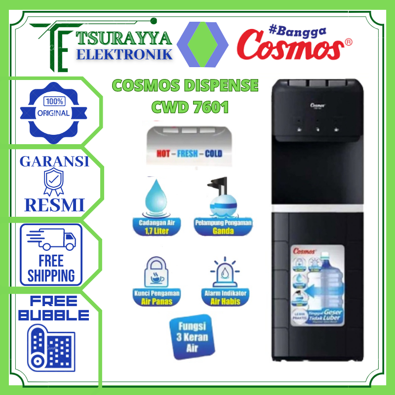 Jual Cosmos Dispenser Galon Bawah 3 KRAN CWD7601 CWD-7601 CWD 7601 ...