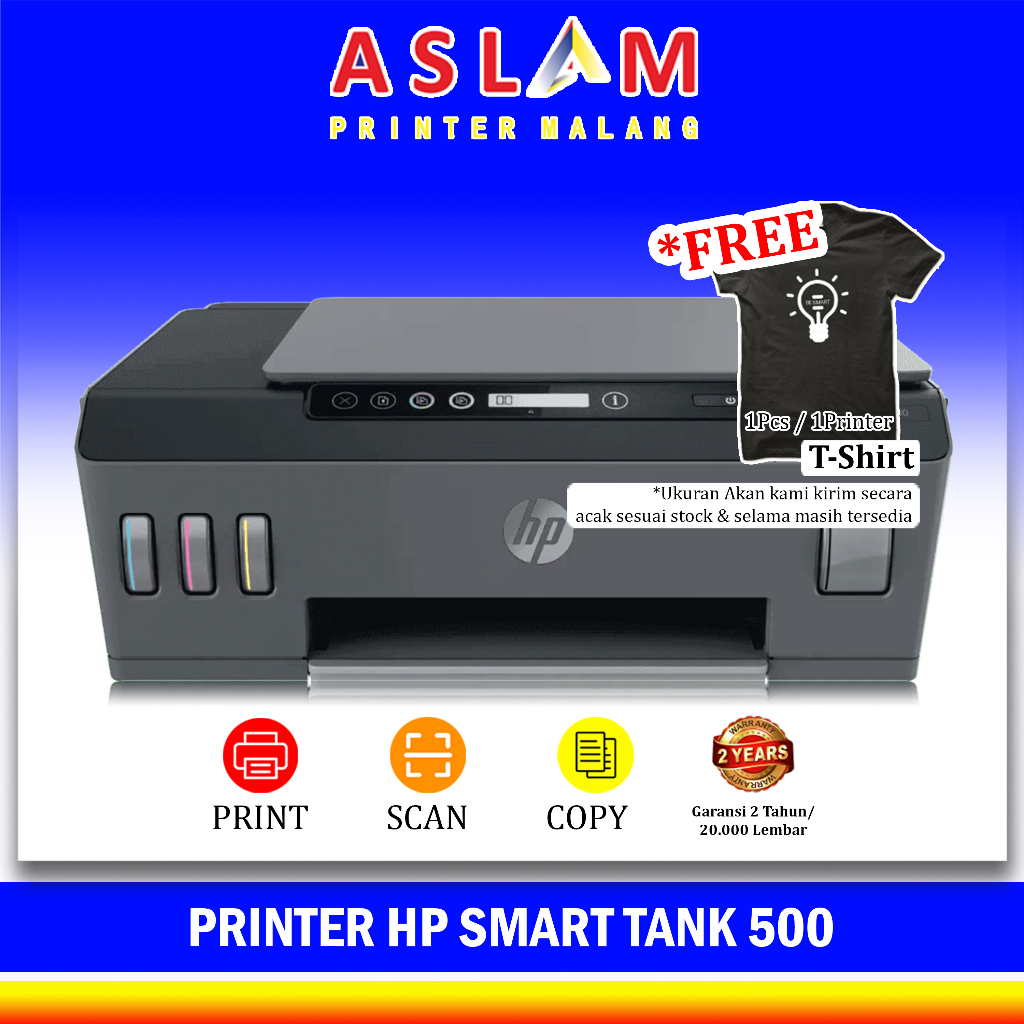 Jual HP Smart Tank 500 AiO Printer (4SR29A) Color Print Scan Copy ...