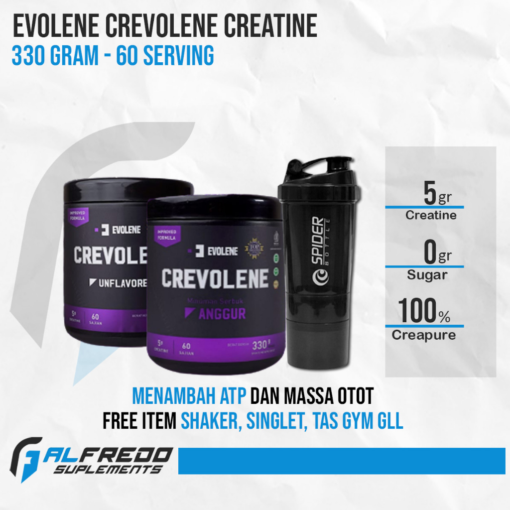Jual Evolene Crevolene 330 Gram Micronized Creatine Monohydrate ...