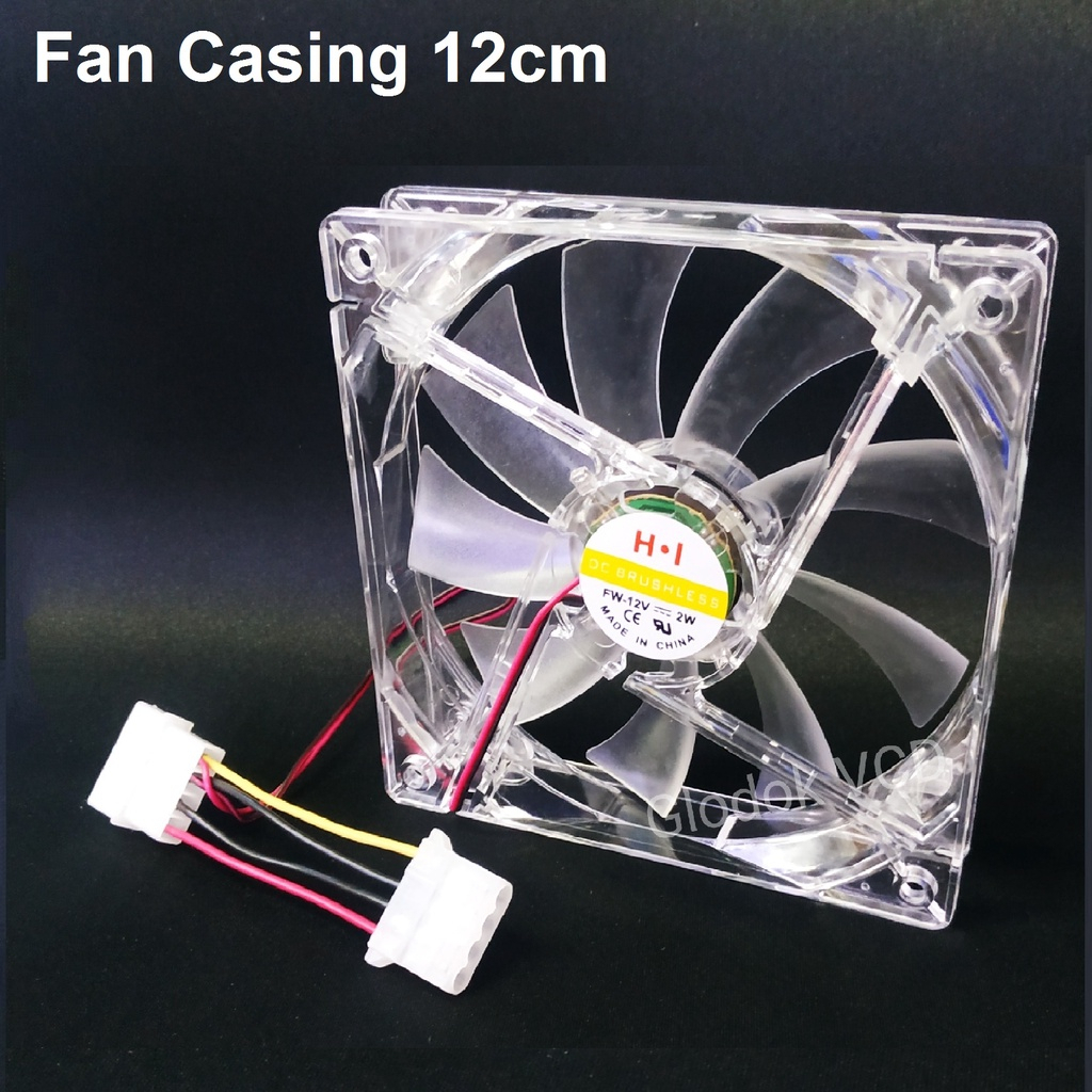 Jual Fan Casing CPU komputer 8cm Transparan - Kipas Kesing PC 12 cm ...