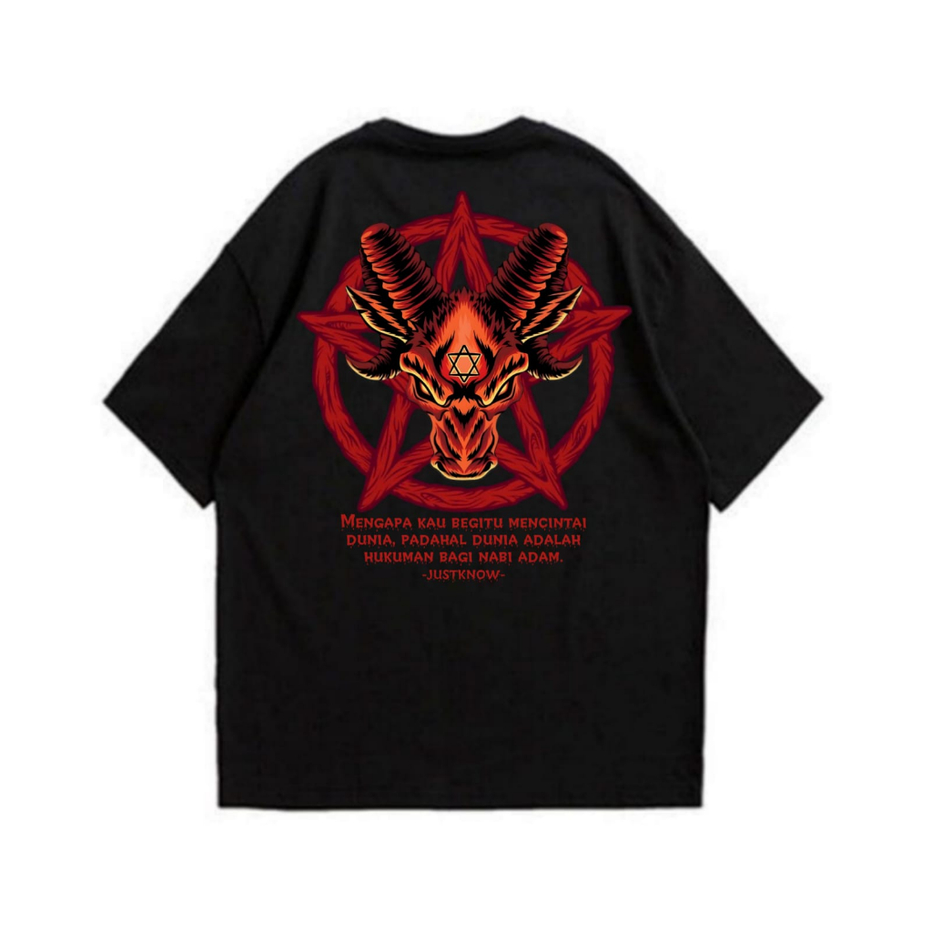 Jual Justknow T-Shirt Satanic Cotton Combed 30s Lengan Pendek Kaos ...