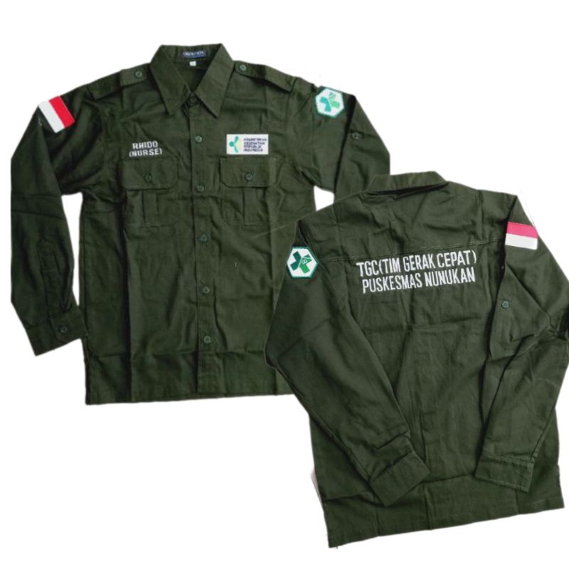 Jual KEMEJA TGC || KEMEJA TEAM GERAK CEPAT || KEMEJA PUSKESMAS ...