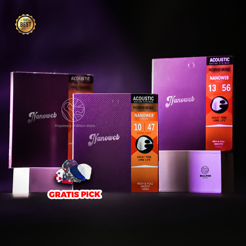 Jual Senar Gitar Akustik [ 1 SET ] Senar Gitar String Nanoweb Phospor ...