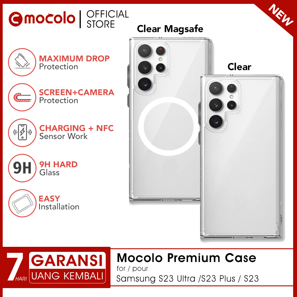 Jual PREMIUM Magsafe Case Samsung Galaxy S23 Ultra / S23 Plus 5G - Mocolo Clear Casing | Shopee ...