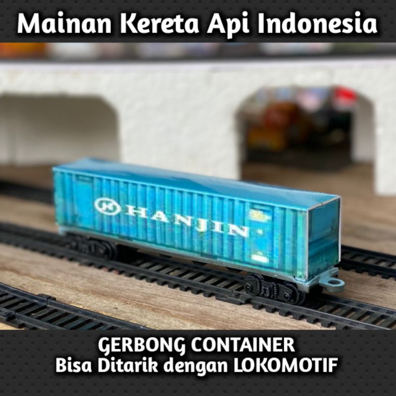 Jual mainan anak kereta api GERBONG CONTAINER handmade - bibam bibam ...