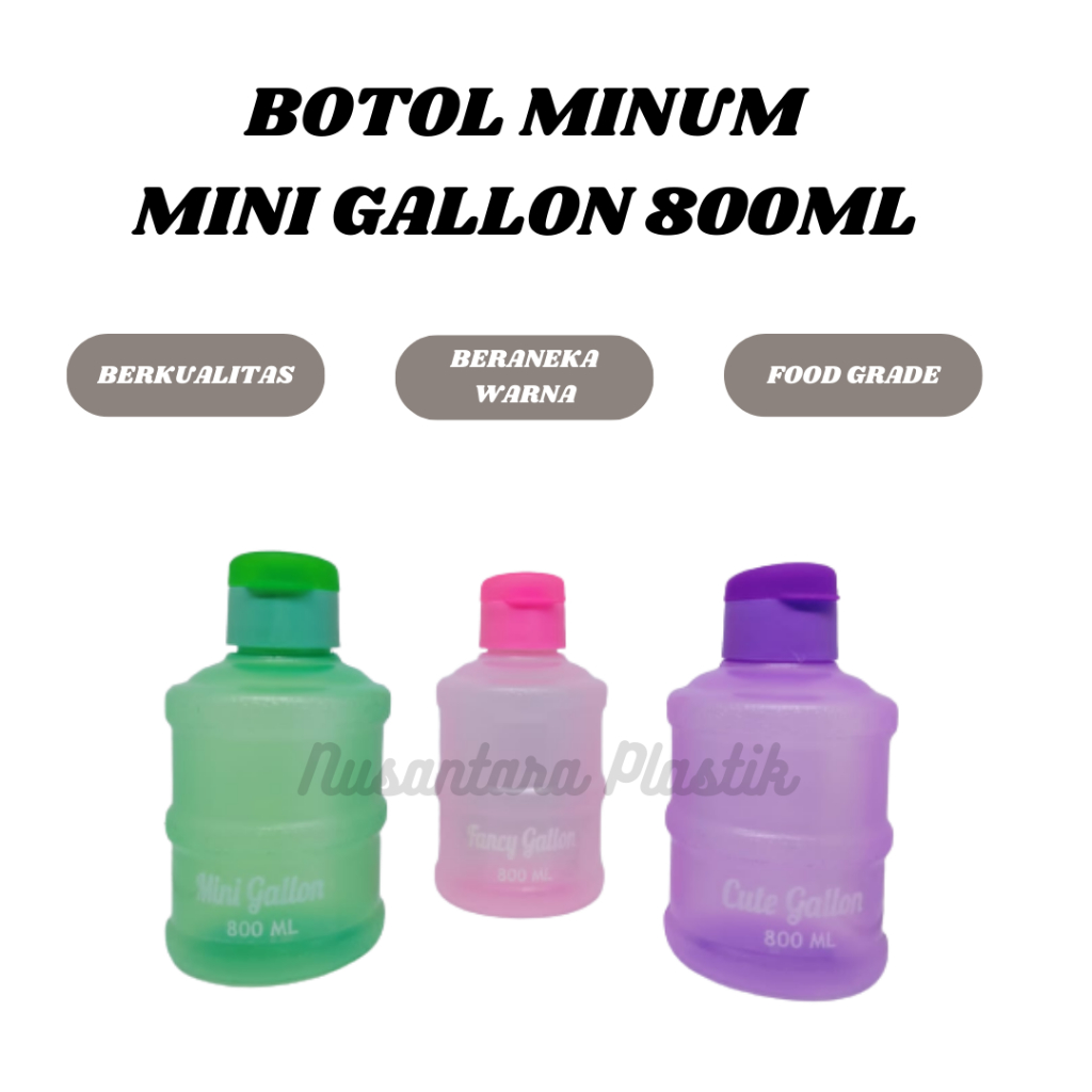 Jual Botol Minum Mini Gallon 800ml / Botol minum air / Botol anak ...