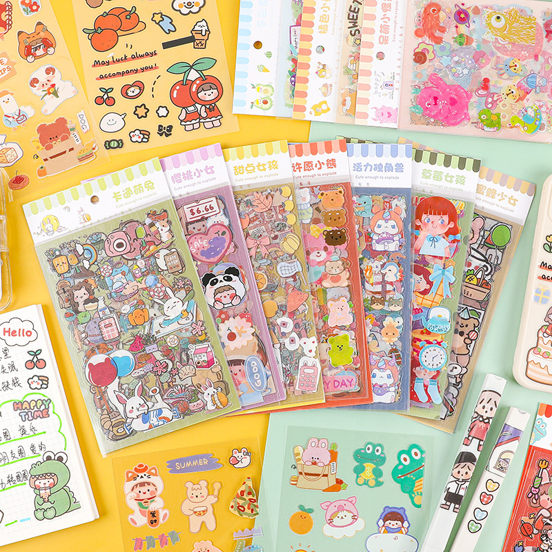 Jual [HARU] 6 sheets Cuteness Overload Stickers Modern Style Stiker ...