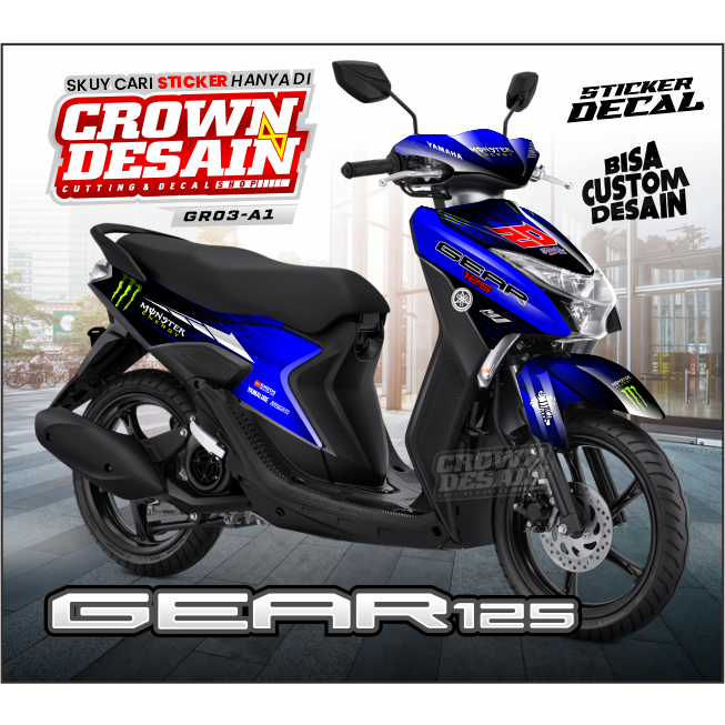 Jual Decal Mio Gear 125 Full Body Stiker Motor Gear 125 Full Body Striping Hologram Mio Gear 125 ...