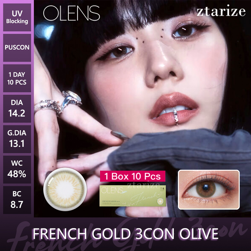 Jual ztarize - Ready Stock - OLENS 🇰🇷 French Gold 3con Olive 1 Day ...