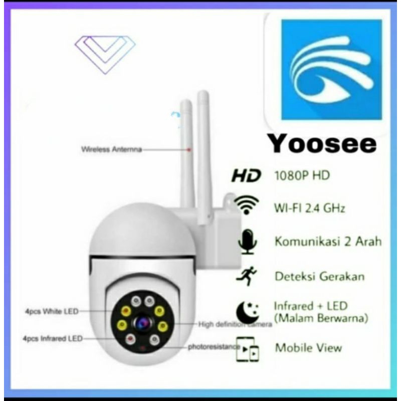 Jual IP CAMERA CCTV OUTDOOR/INDOOR WIFI WIRELESS APLIKASI YOOSEE 8mp ...