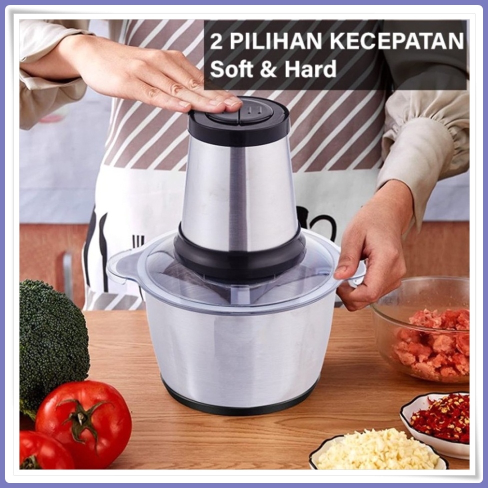 Jual Mesin Pencacah Sayur Daging Stainless Electric Food Cutter Chopper ...