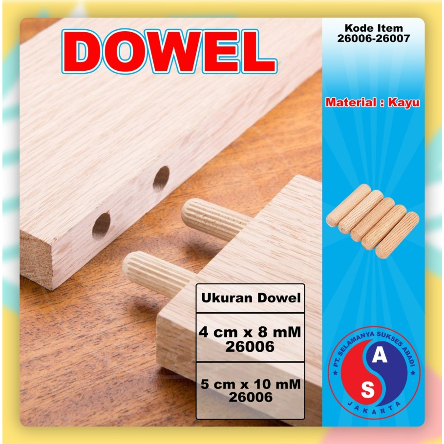 Jual JUAL DOWEL KAYU BULAT / STICK KAYU BULAT UKURAN 4X8 DAN 5X10 ISI 50PC | Shopee Indonesia