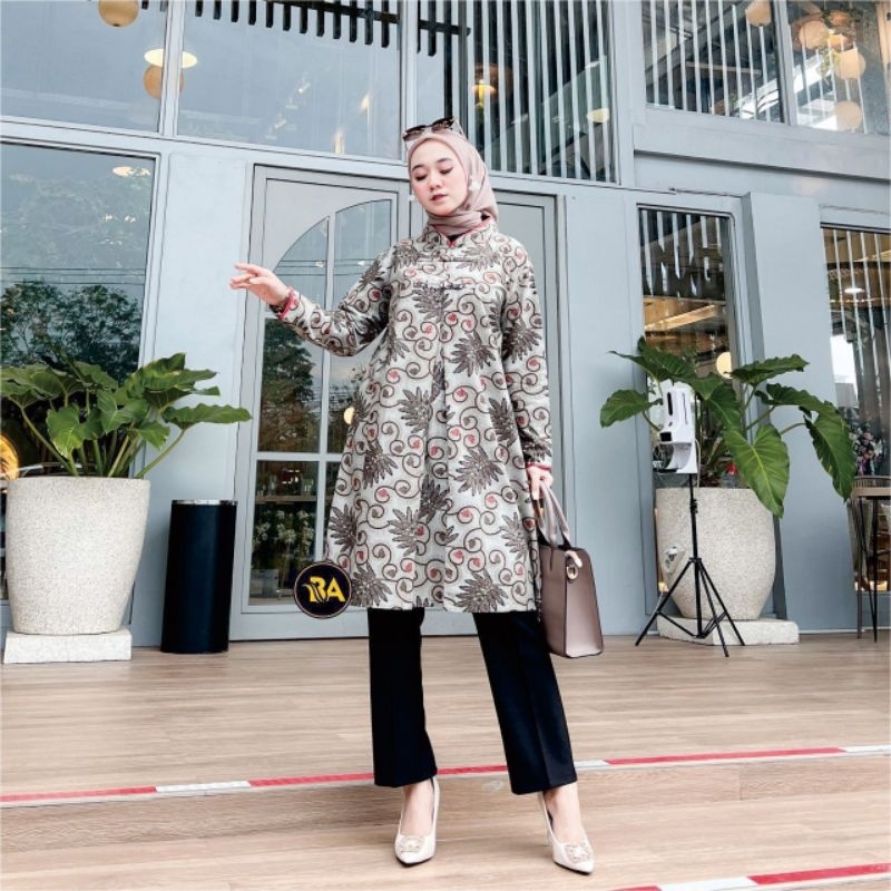 Jual TUNIK BATIK CANTIK DAN ELEGAN MODEL TERBARU 2023 ATASAN BATIK ...