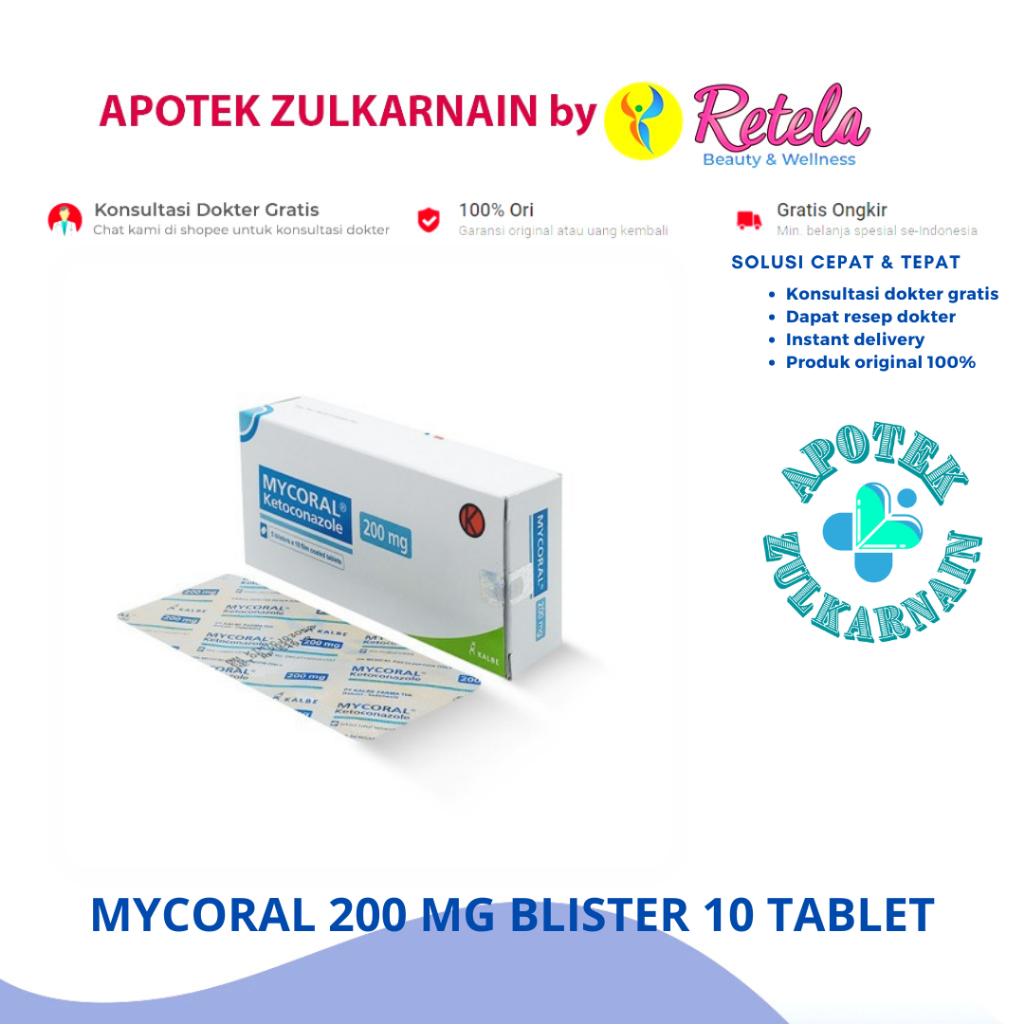 Jual MYCORAL 200MG 1 STRIP 10 TABLET | Shopee Indonesia