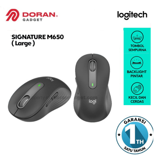 Jual Logitech Signature M650 L M650L Mouse Wireless Bluetooth Silent ...