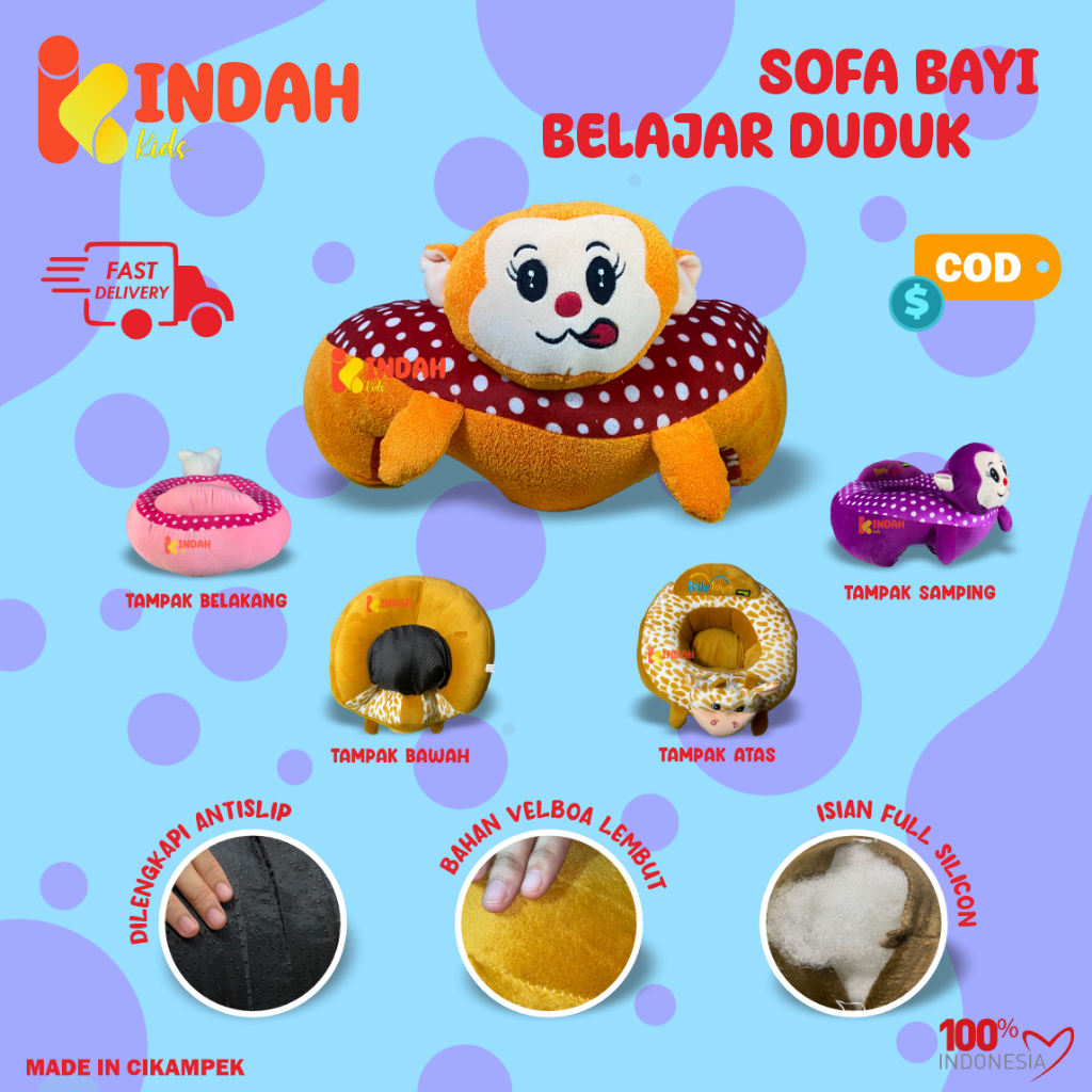 Jual SOFA BAYI UKURAN XL BELAJAR DUDUK USIA 3/4 - 6 BULAN SUPER EMPUK ...