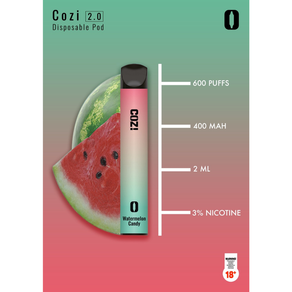 Jual COZI POD KIT 600puffs 2ML 400MAH ORIGINAL DISPOSABLE PODS | Shopee ...