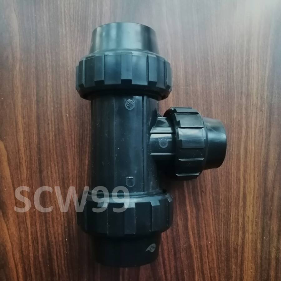 Jual Tee Reducer HDPE 2 x 1 1/2" Inch Compression Fitting Sambungan ...