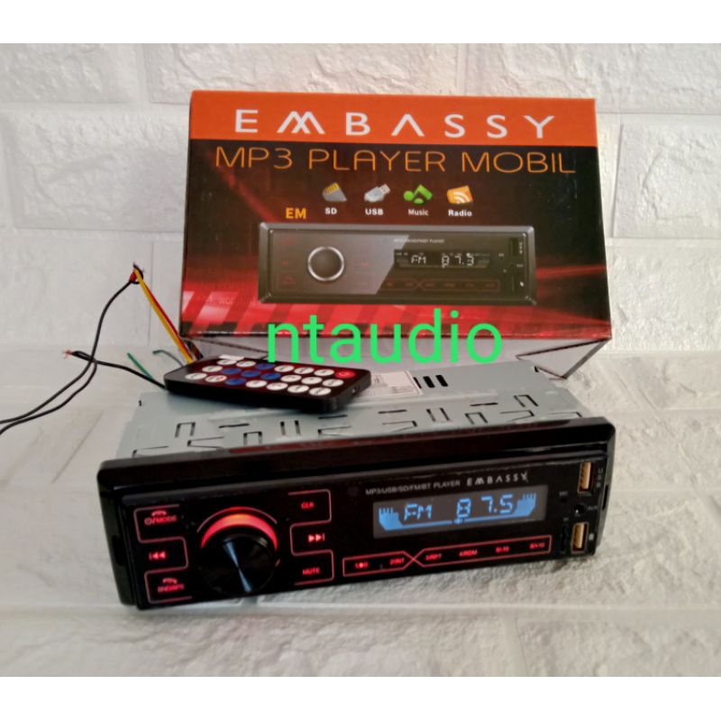 Jual Tape singledin EMBASSY USB MMC FM bluetooth Embassy digital streeo ...