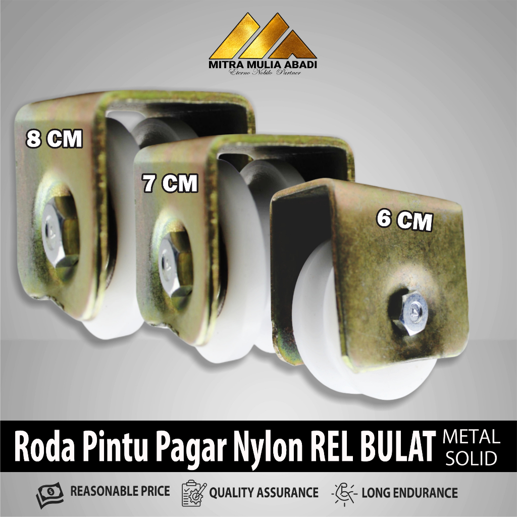 Jual RODA NYLON PINTU PAGAR REL BULAT / RODA NILON PAGAR BESI GERBANG ...
