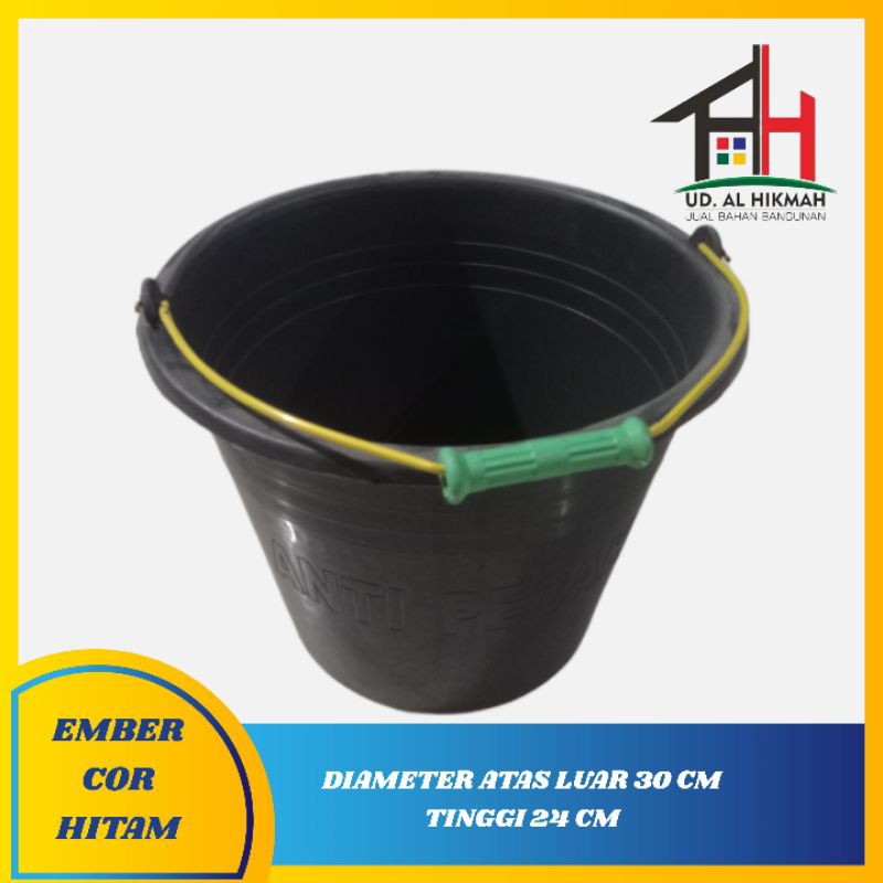 Jual Ember Cor 18 Hitam Ember Timba Plastik Anti Pecah DJP 18 | Shopee ...