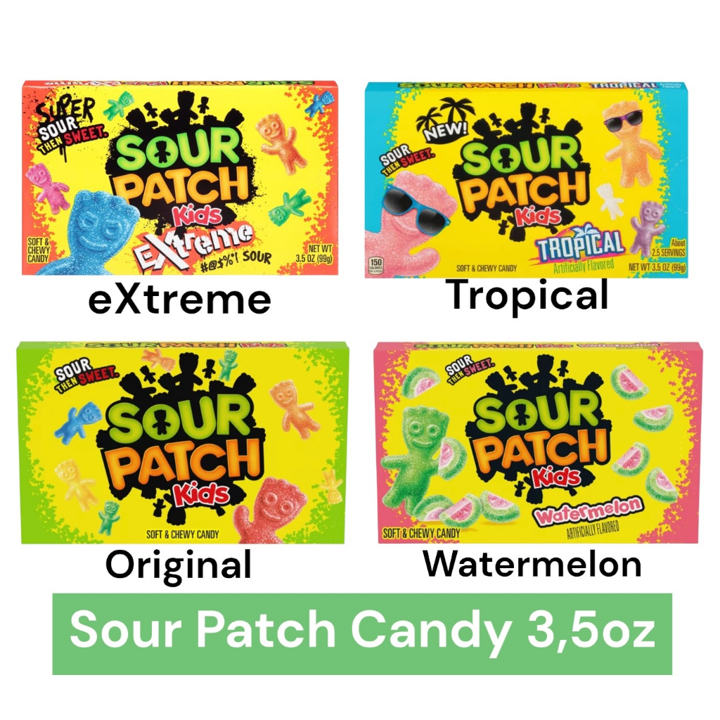 Jual SOUR PATCH KIDS BOX 99 gram | PERMEN SOFT & CHEWY CANDY 3.5 OZ ...