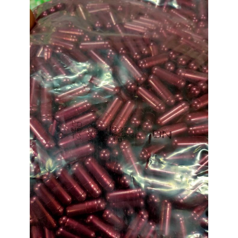 Jual cangkang kapsul kosong maroon metalik ukuran 0 | Shopee Indonesia
