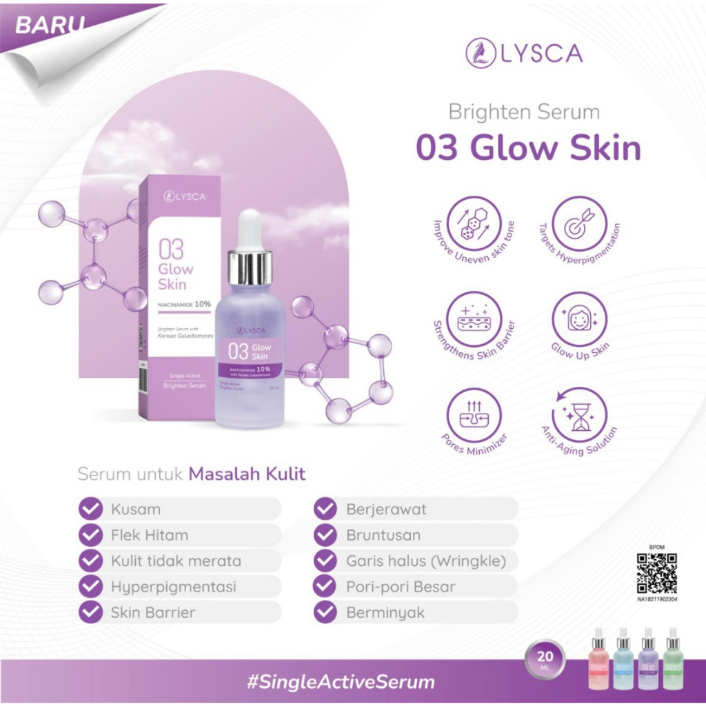 Jual LYSCA - 03 GLOW SKIN Niacinamide 10% + Korean Galactomyces (Serum ...