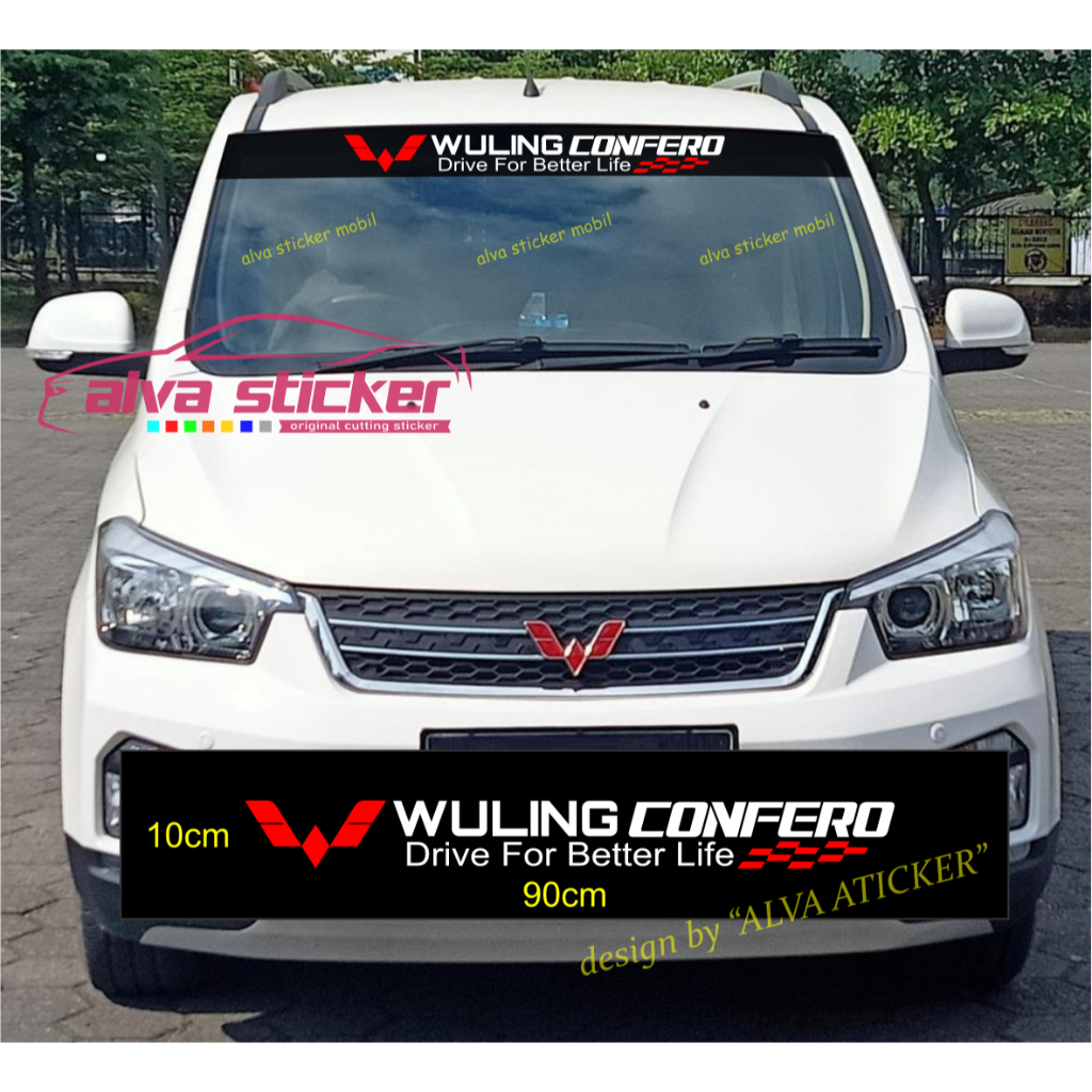 Jual sticker confero stiker kaca depan mobil wuling conferoS drive for ...