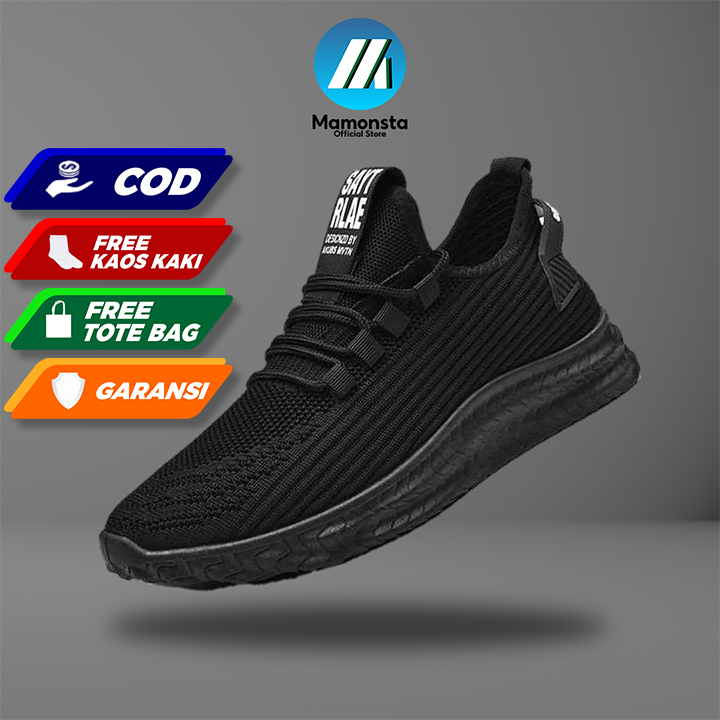 Jual SEPATU SPATU SNEAKERS SNEAKER KETS KET SEKOLAH OLAHRAGA HITAM ...