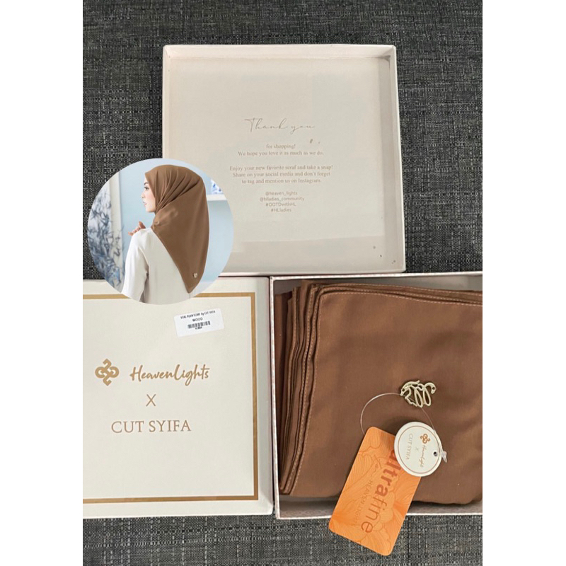 Jual SIAP KIRIM Voal plain scarf in Wood by Heaven lights x Cut Syifaa ...