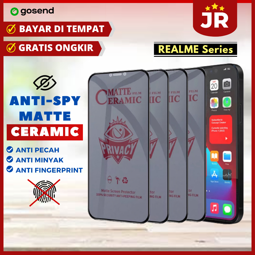 Jual Tempred Tampered Temple Glass Privacy Anti Gores Matte Anti Spy Anti Pecah Anti Minyak ...